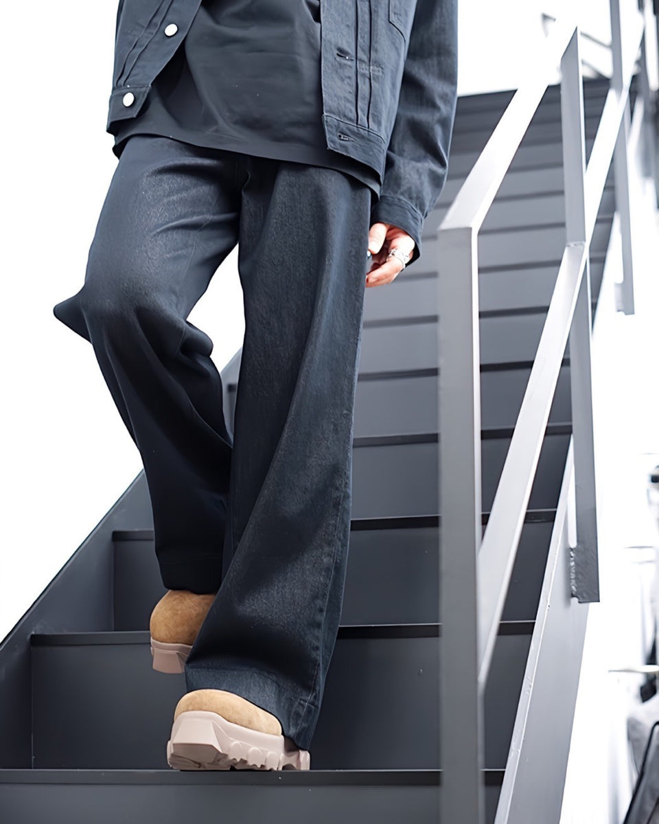 【WE WILL】(ウィーウィル）PIPE DENIM TROUSERS-Amanojak.
